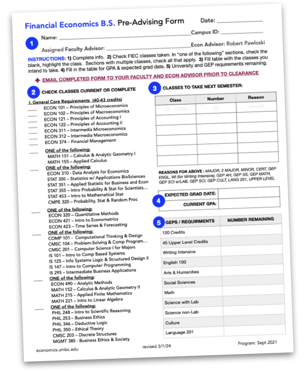 Econ Pre-Advising Forms – Department of Economics – UMBC